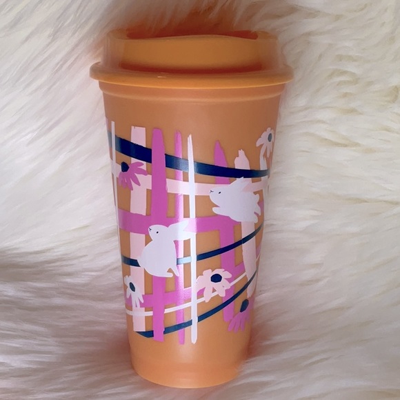 Starbucks | Kitchen | Starbucks Easter Bunny Orange Reusable Hotcold ...